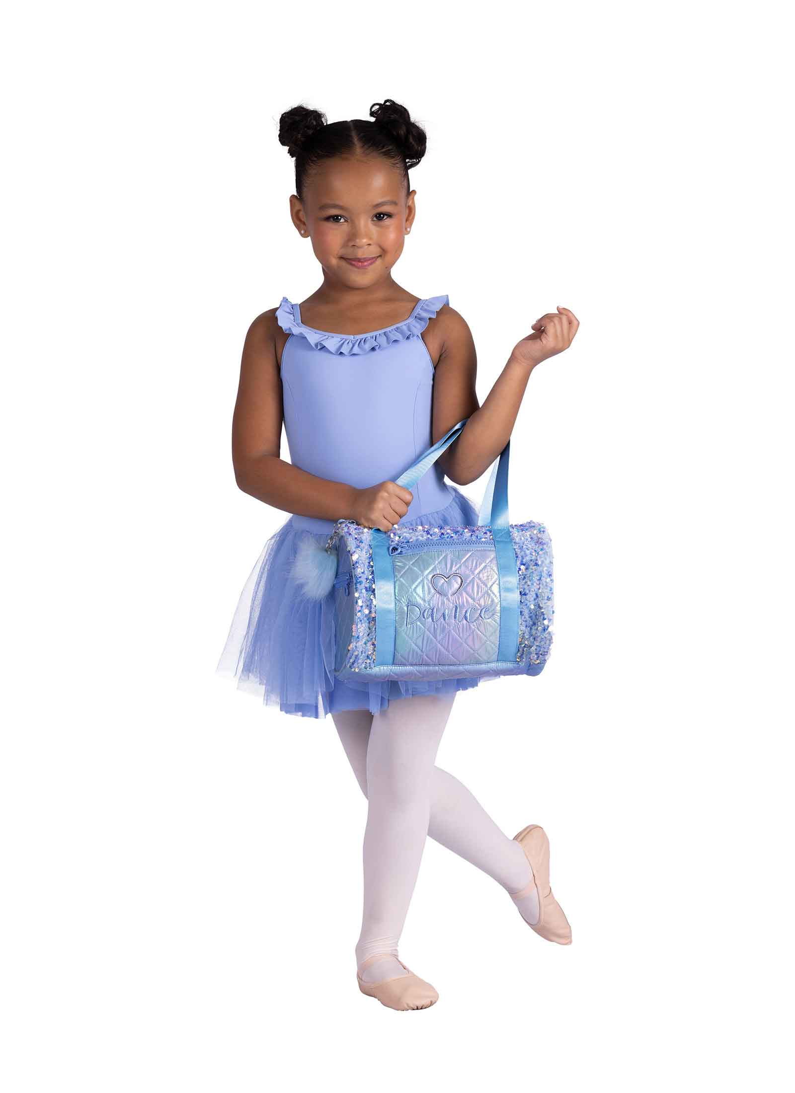 Sparkle My Heart Duffle Bag - Light Blue – Danznmotion